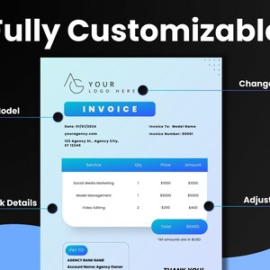 Onlyfans Agency Invoice Template: Customizable Boutique Design (canva ...