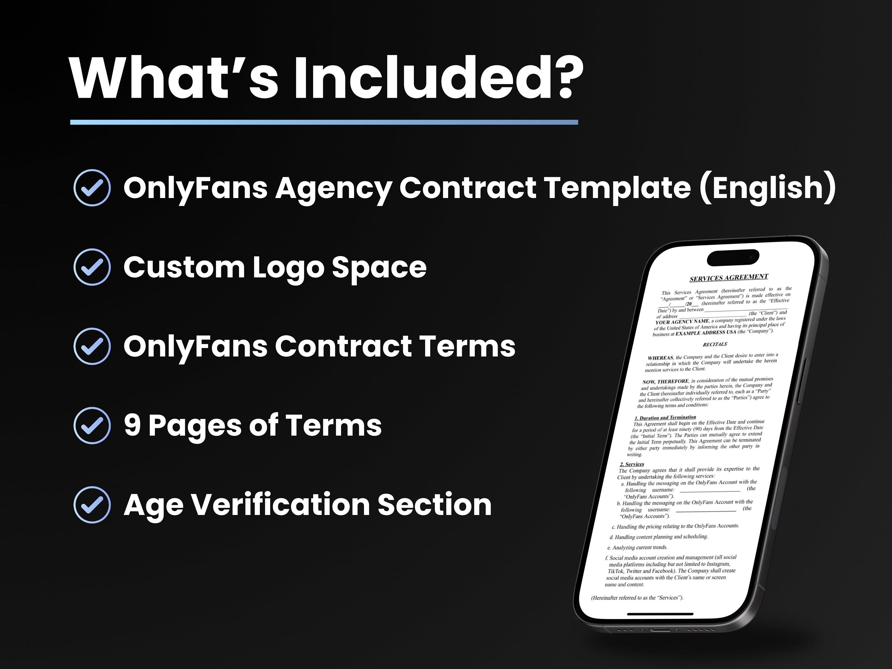 Onlyfans Agency Model Contract | Sign Onlyfans Models and Influencers ...