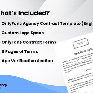 Onlyfans Agency Model Contract Sign Onlyfans Models and Influencers With This Customizable ...