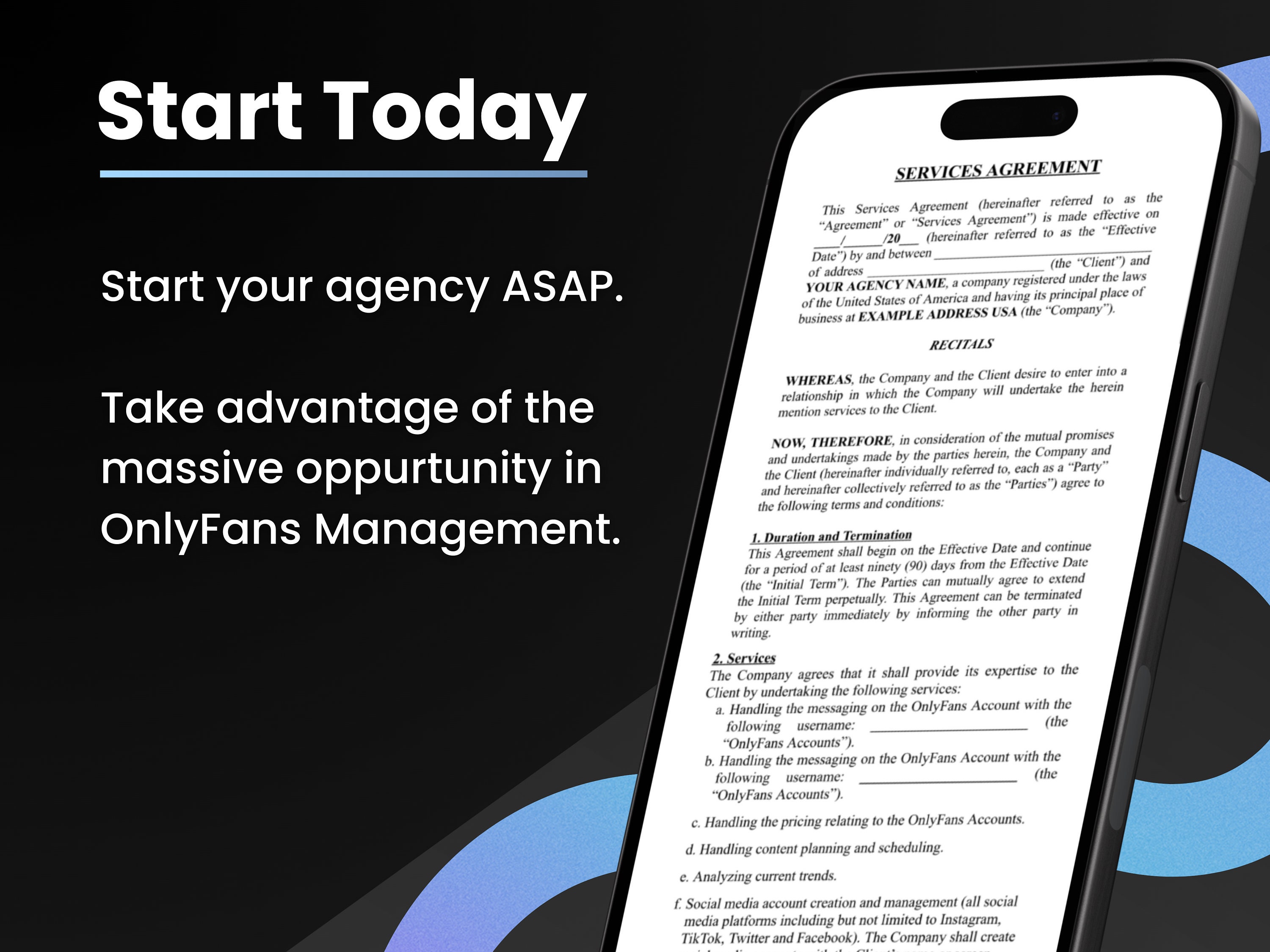 Onlyfans Agency Model Contract | Sign Onlyfans Models and Influencers ...