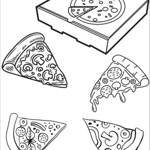 Food Adult Coloring Book - Etsy