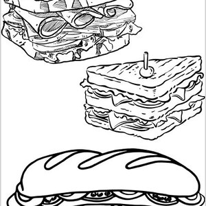 Food Adult Coloring Book - Etsy