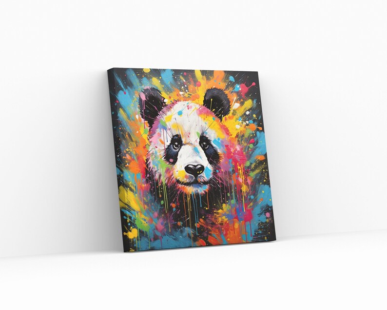 Artful Panda Painting, Panda Art Printable, Bamboo Inspired Artwork ...