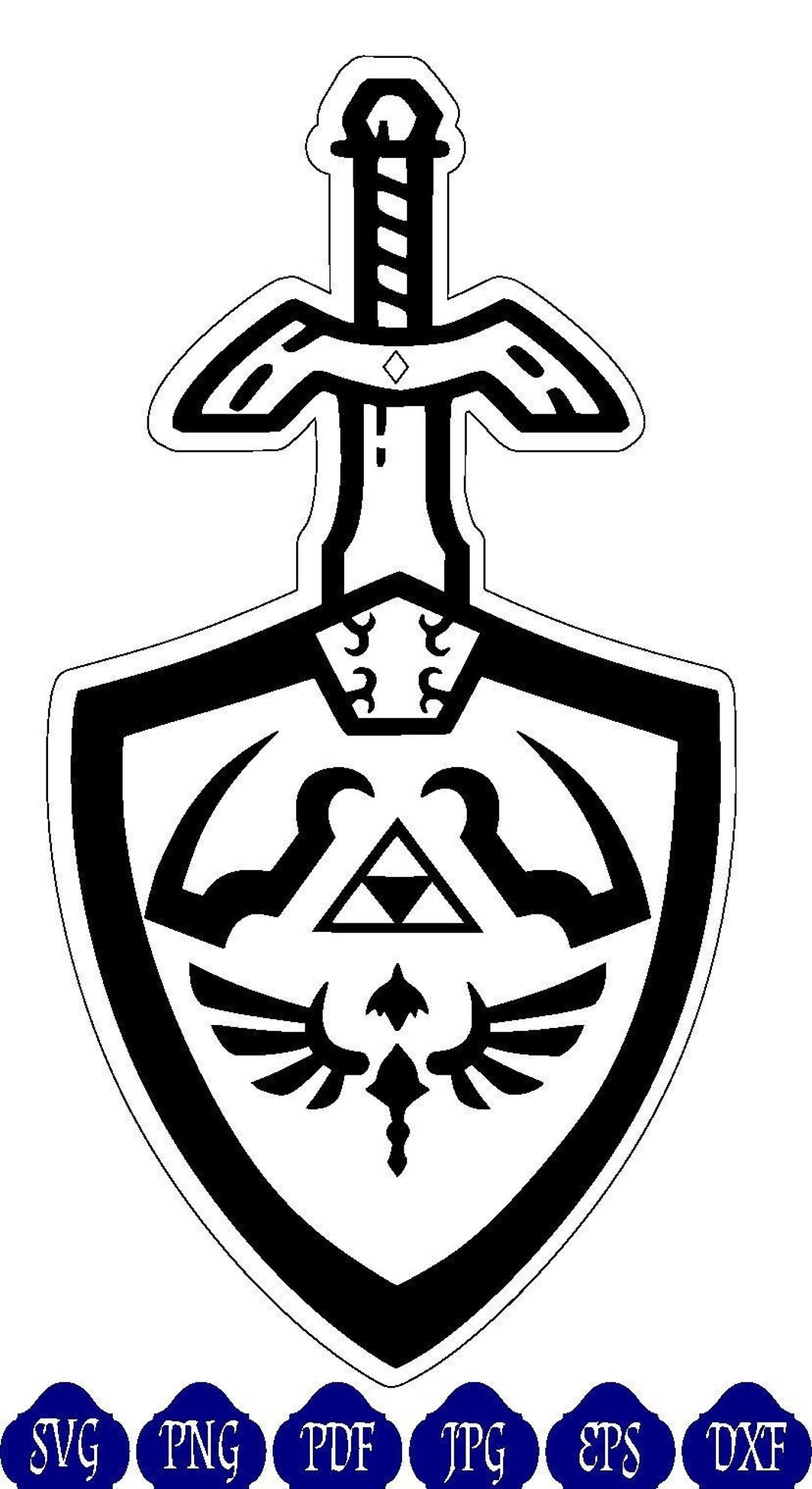 Zelda Hylian Shield Charcuterie Board With Mastersword Handle Svg Png ...
