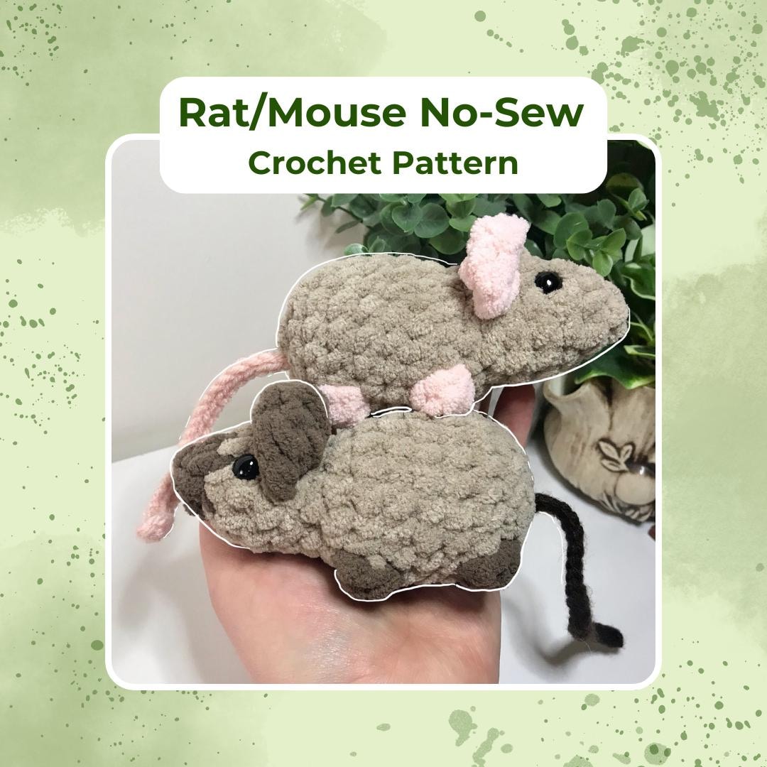 Rat/mouse (classic) No-sew Amigurumi Digital PDF Crochet Pattern - Etsy