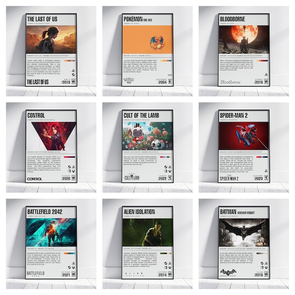 Video Game Posters - Etsy