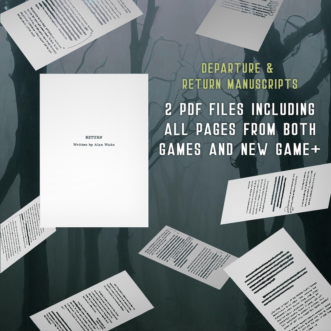 Alan Wake 1&2 Manuscripts - Etsy