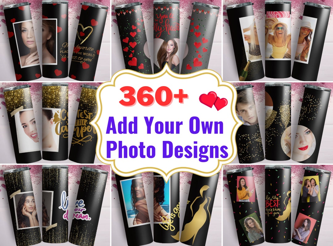 Add Your Own Photo Tumbler Wrap Bundle | Customizable Canva Templates ...