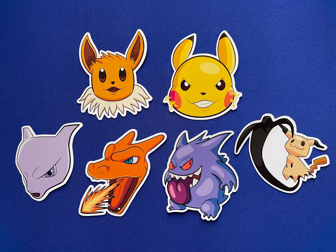 Waterproof Pokemon Sticker Pack - Etsy