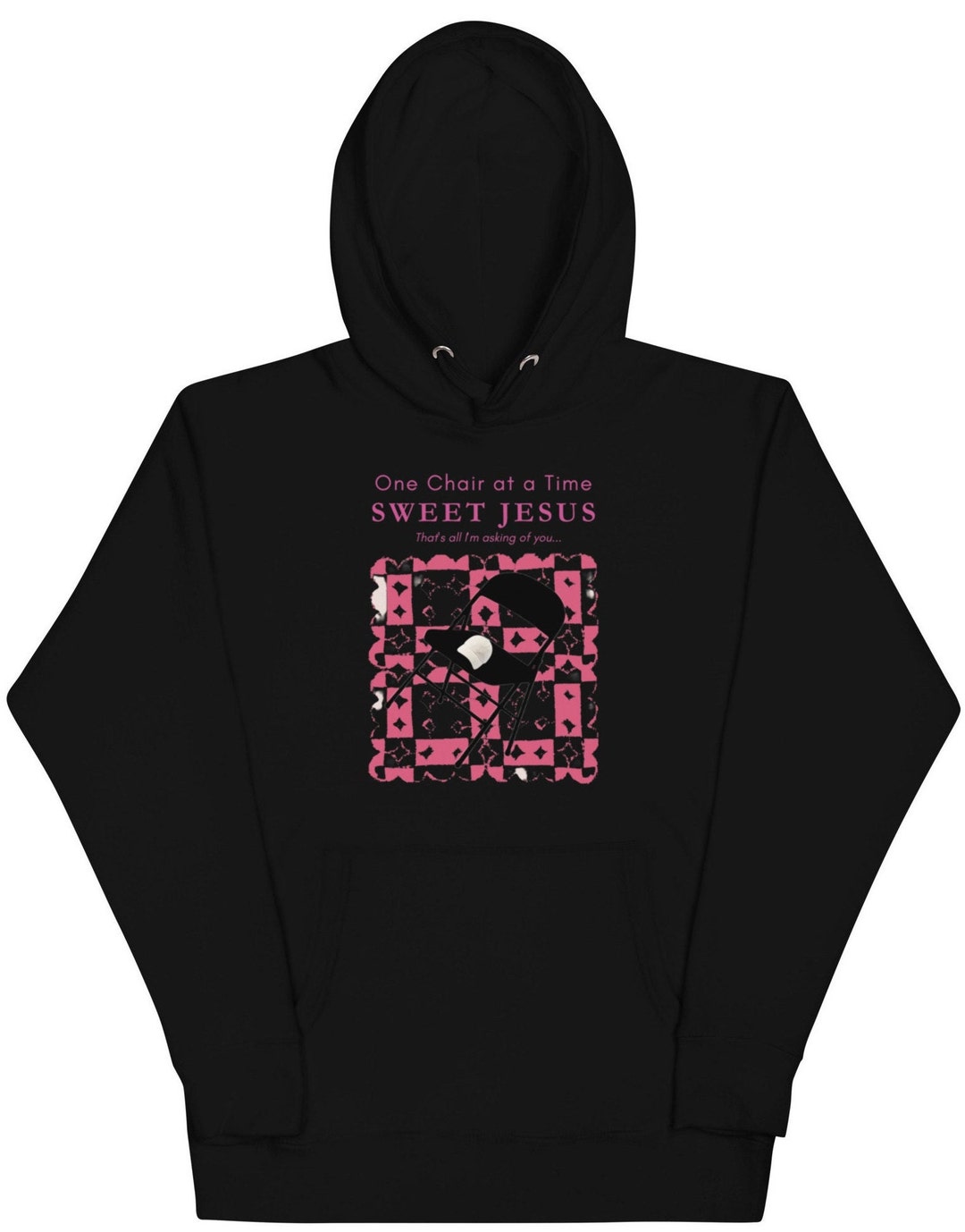 One Chair at a Time, Sweet Jesus Unisex Hoodie, Folding Chair Brawl - Etsy