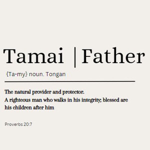 Mother & Father Tongan Definition Poster DUO - Etsy