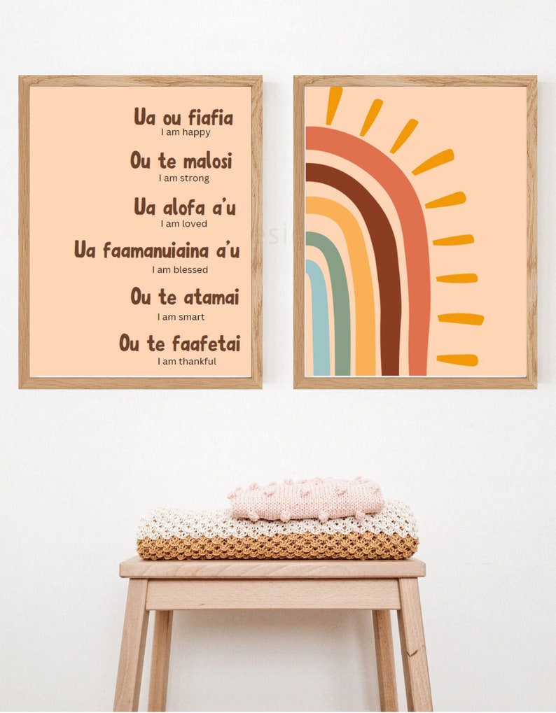 Samoan Kids Affirmations Poster Set - Etsy