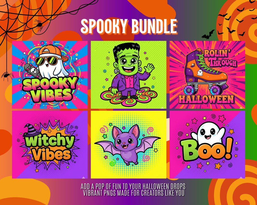 44 PNG Spooky Halloween Bundle - Ultimate Sublimation Clipart Pack ...