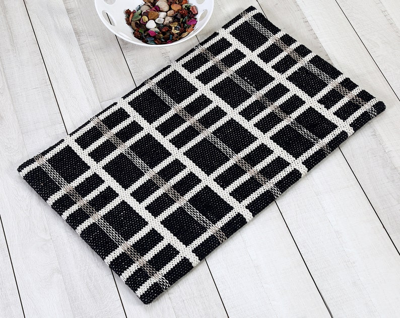 Cotton Handmade Kitchen Mat With Anti-skid Foam Backing - Etsy