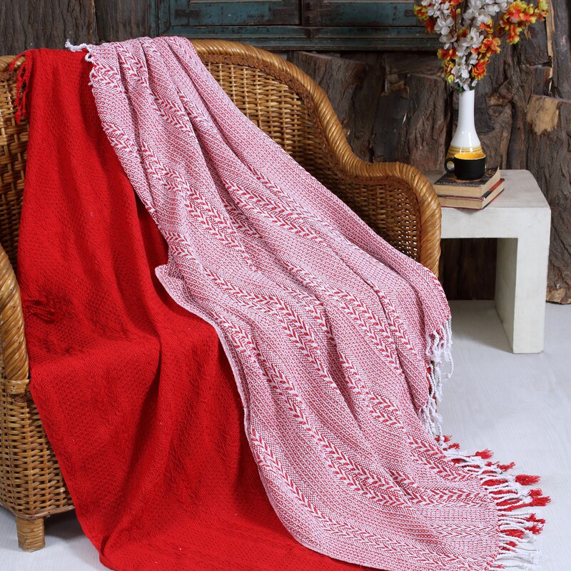 Red Throw Blanket - Etsy
