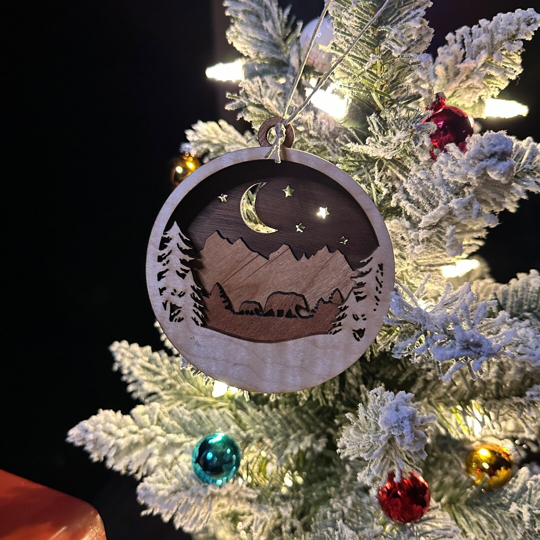 Real Wood Layered Animal Ornaments - Etsy