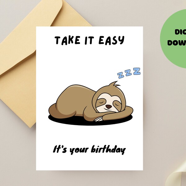 Sloth Birthday - Etsy