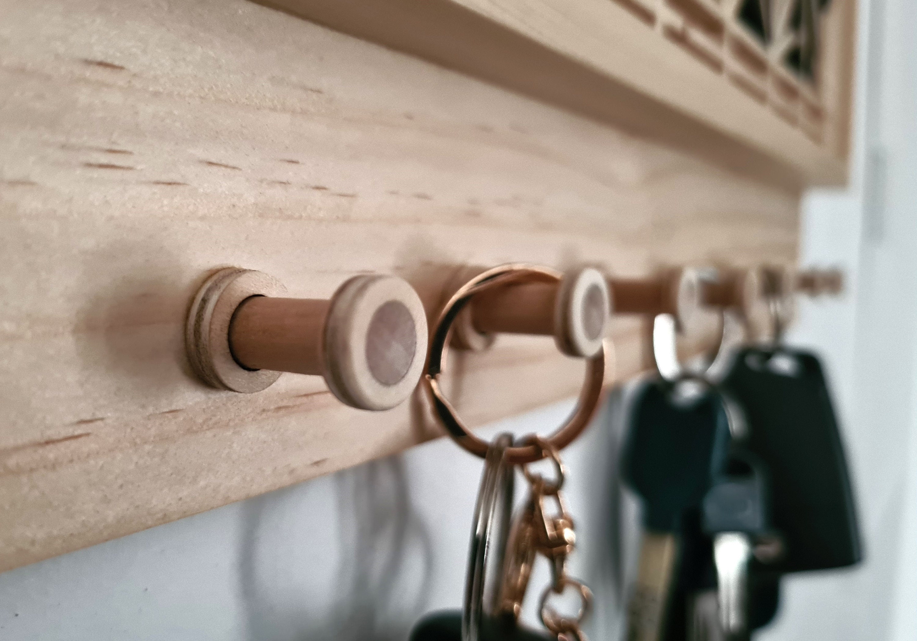 Wall Key Holder, Wooden Wall Key Rack, With Asanoha Kumiko Pattern - Etsy