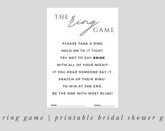 Over or Under Game | Printable Bridal Shower Game | Easy to Download ...