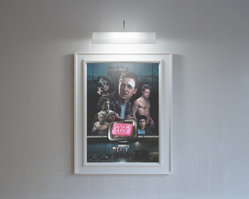 Fight Club (1999) Inspired Custom Digital Art Download for Movie Poster ...