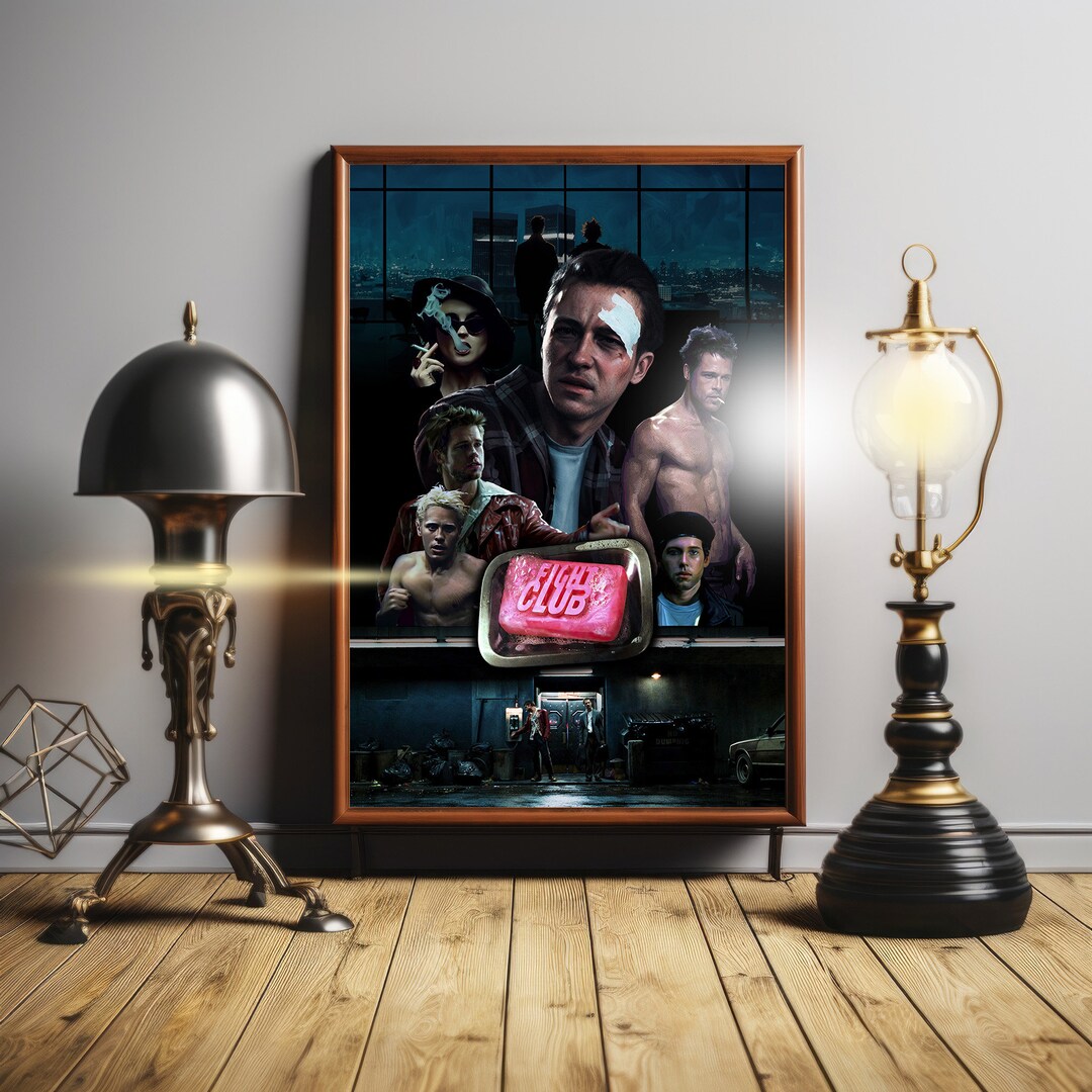 Fight Club (1999) Inspired Custom Digital Art Download for Movie Poster ...