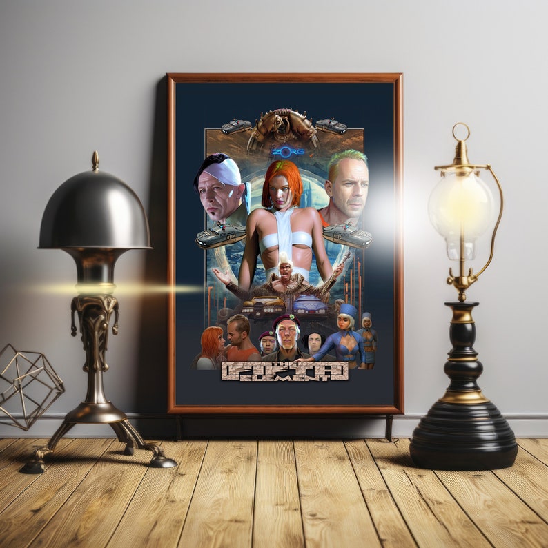 The Fifth Element (1997) Inspired Custom Digital Art for Movie Poster ...