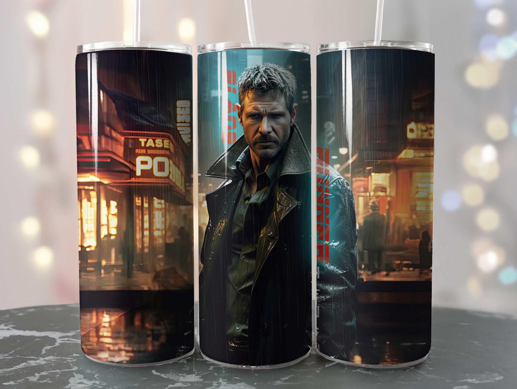 Blade Runner (1982) Inspired Custom Digital Art for 20oz Drink Tumbler ...
