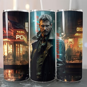 Blade Runner (1982) Inspired Custom Digital Art for 20oz Drink Tumbler ...