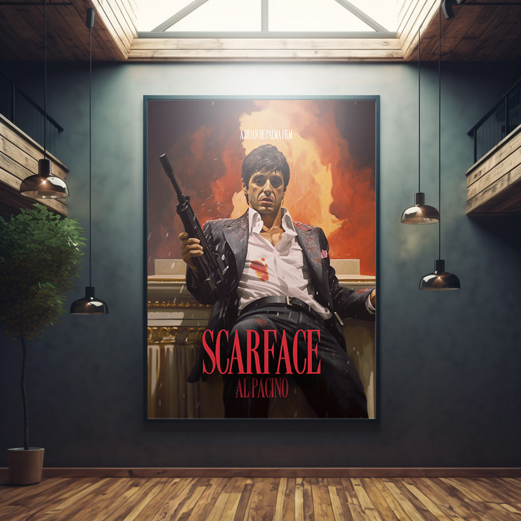 Scarface (1983) Inspired Custom Digital Art for Iconic Movie Poster - Etsy