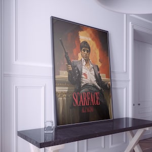 Scarface (1983) Inspired Custom Digital Art for Iconic Movie Poster - Etsy