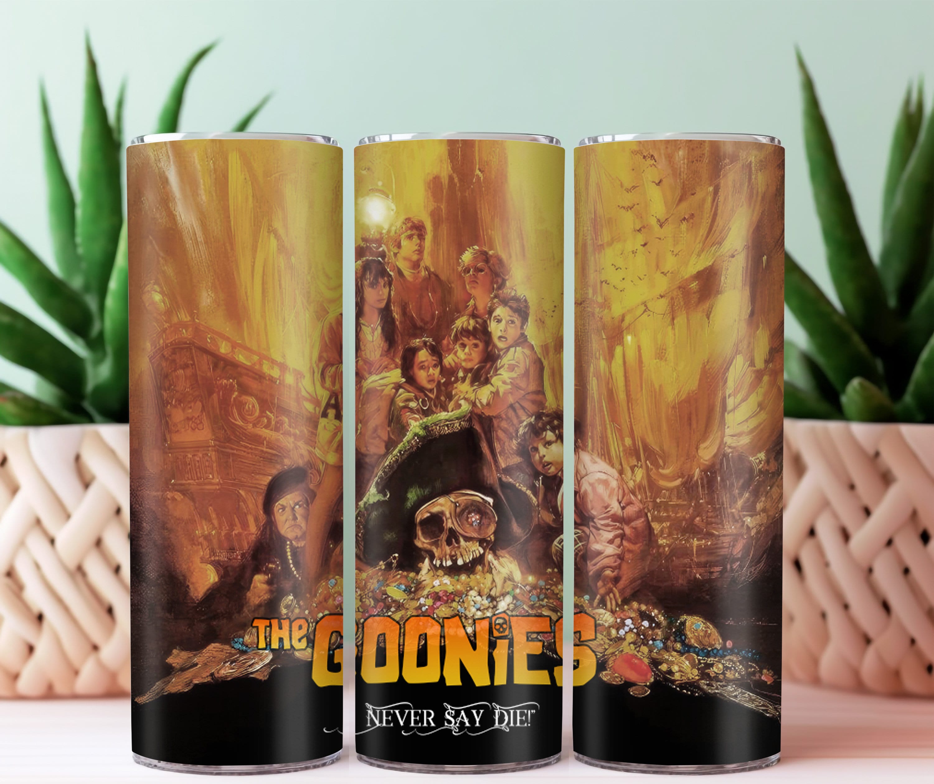 The Goonies Digital Art Download Drink Tumbler 20z Skinny Sublimation ...