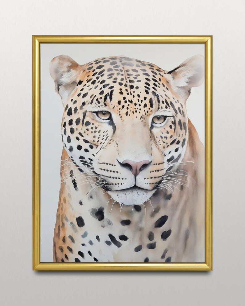 Jaguar Watercolor Painting, Jaguar Decor, Jungle Animal Print, Jaguar ...