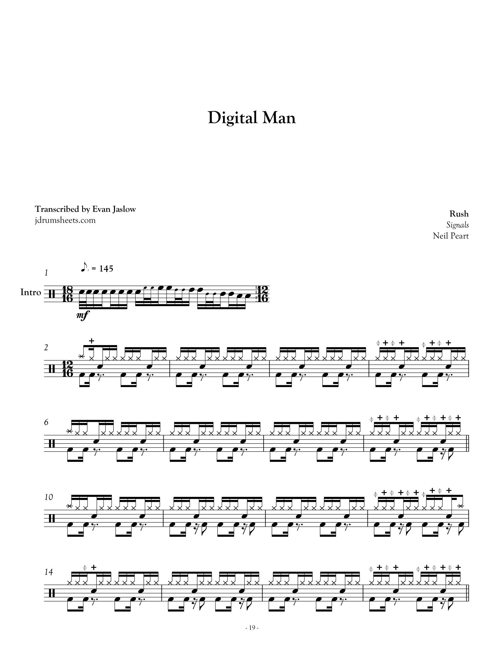 Rush Signals full Drum Transcription - Etsy