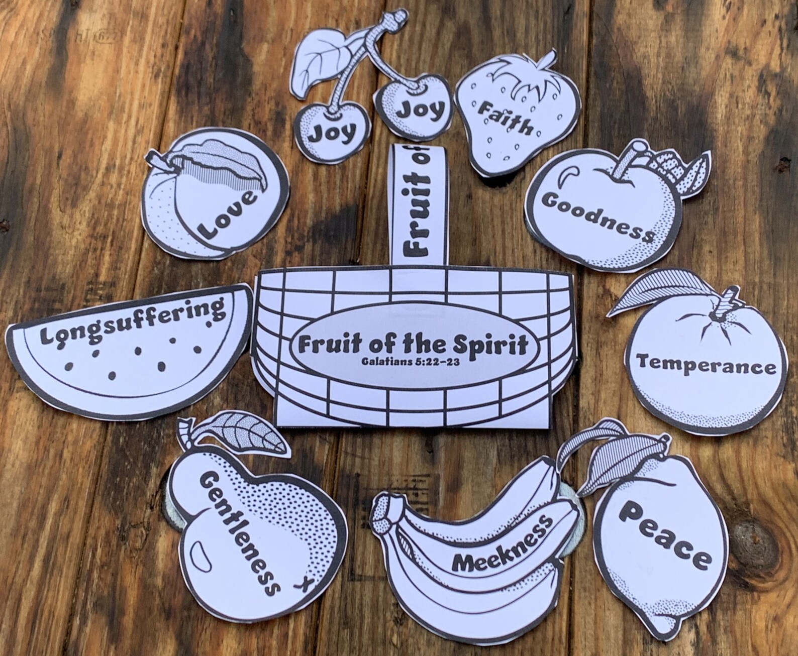 Fruit of the Spirit Fruit Basket Craft - Etsy