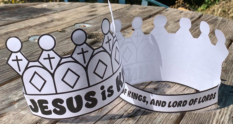 Jesus is King Crown Craft - Etsy