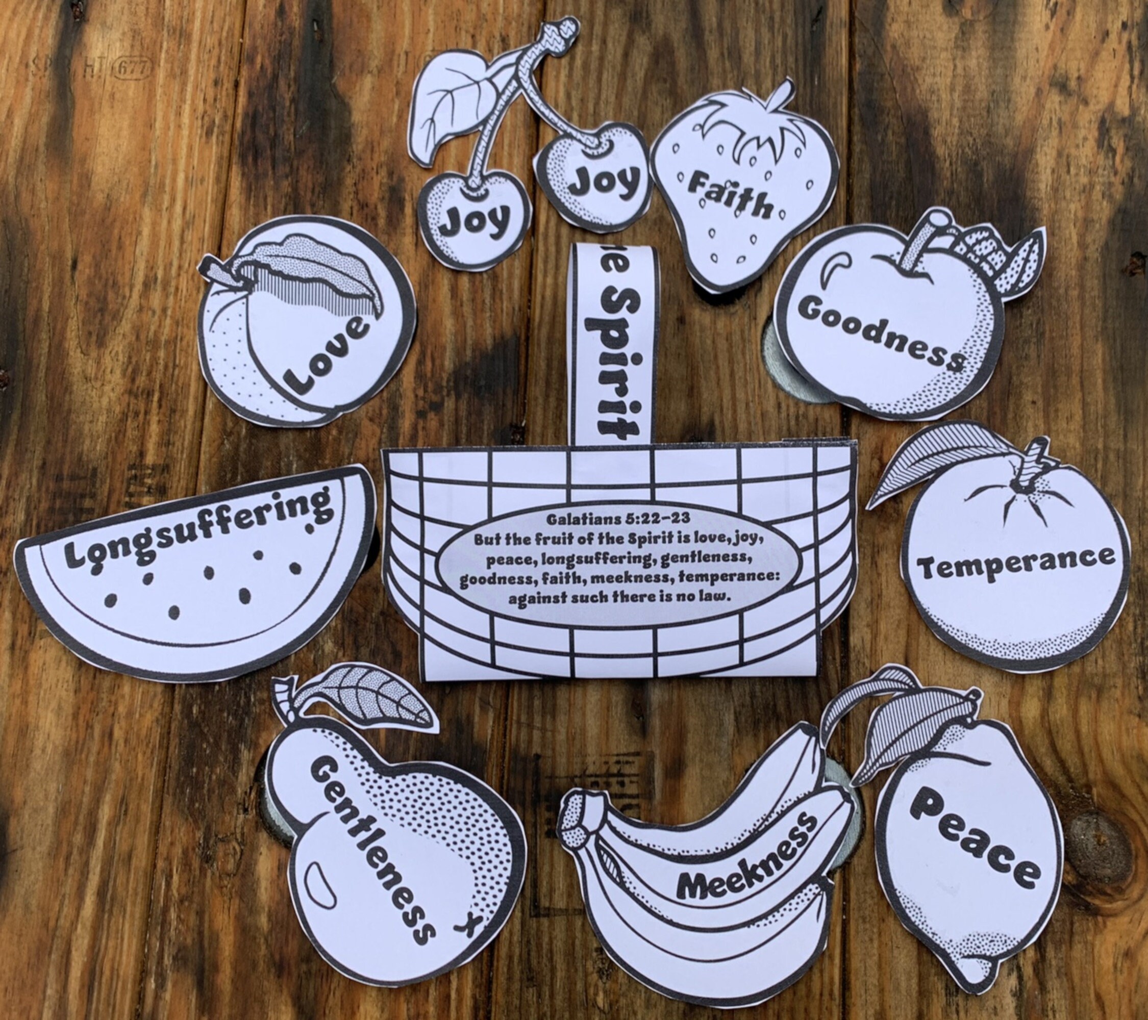 Fruit of the Spirit Fruit Basket Craft - Etsy