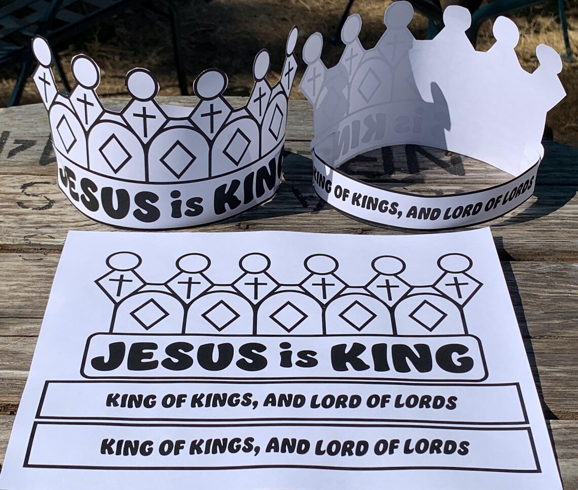 Jesus is King Crown Craft - Etsy