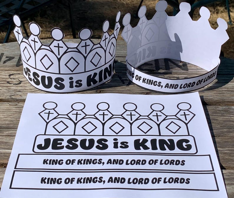 Jesus is King Crown Craft - Etsy