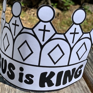 Jesus is King Crown Craft - Etsy