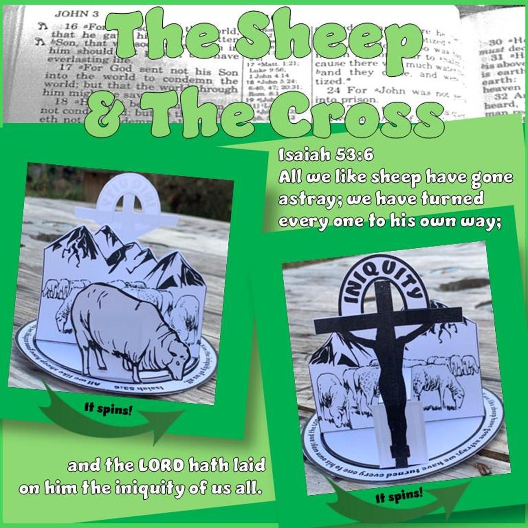 The Sheep and the Cross Isaiah 53:6 Craft - Etsy