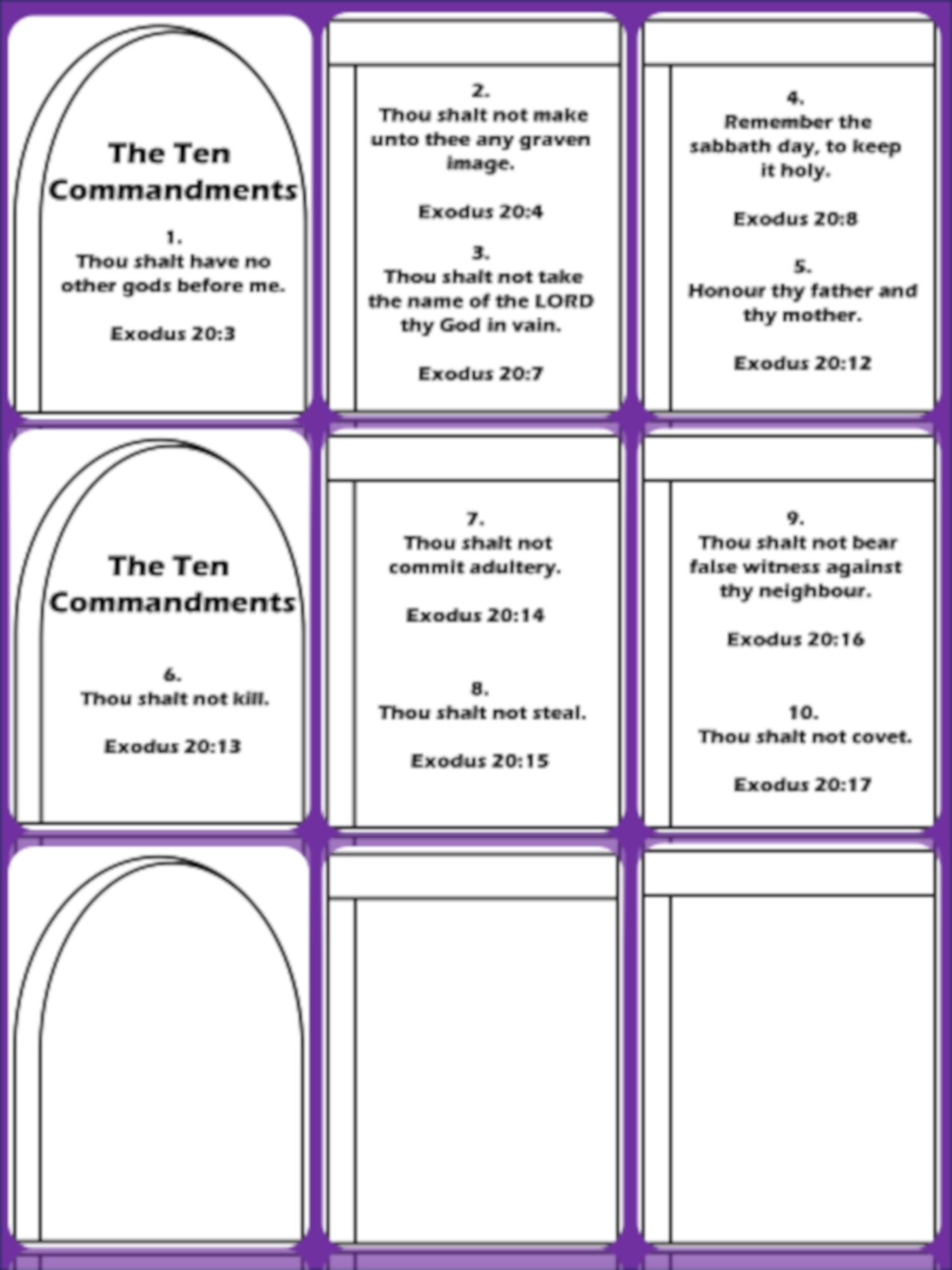 The Ten Commandments GIANT Poster Pack - Etsy