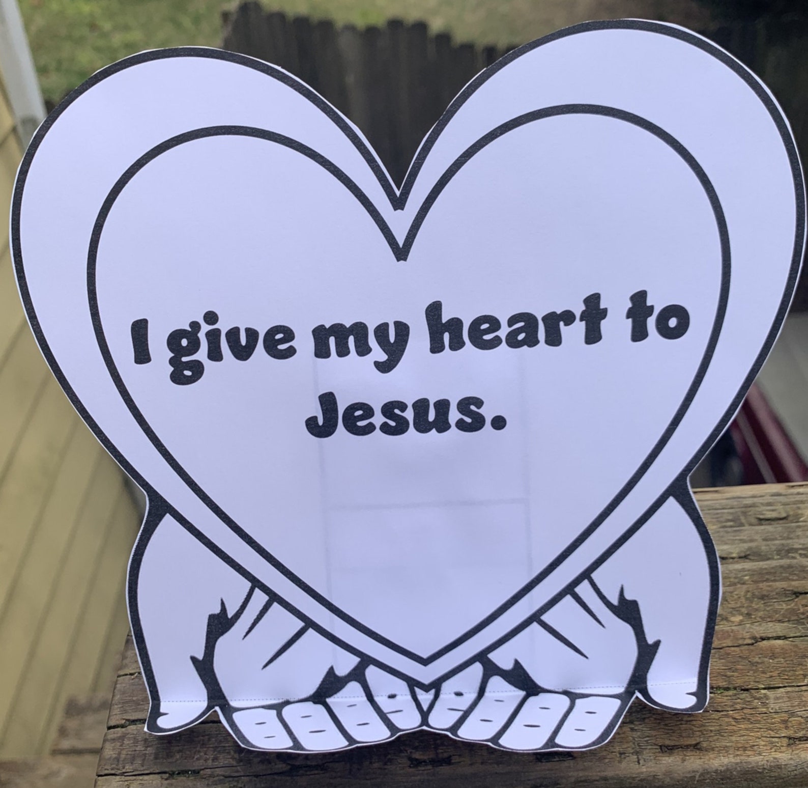 I Give My Heart to Jesus Valentine's Day Craft - Etsy