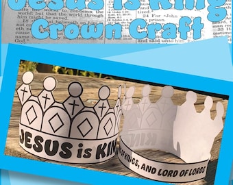 Christ the King Crown Printable Coloring Page Sheet Lazy Liturgical ...