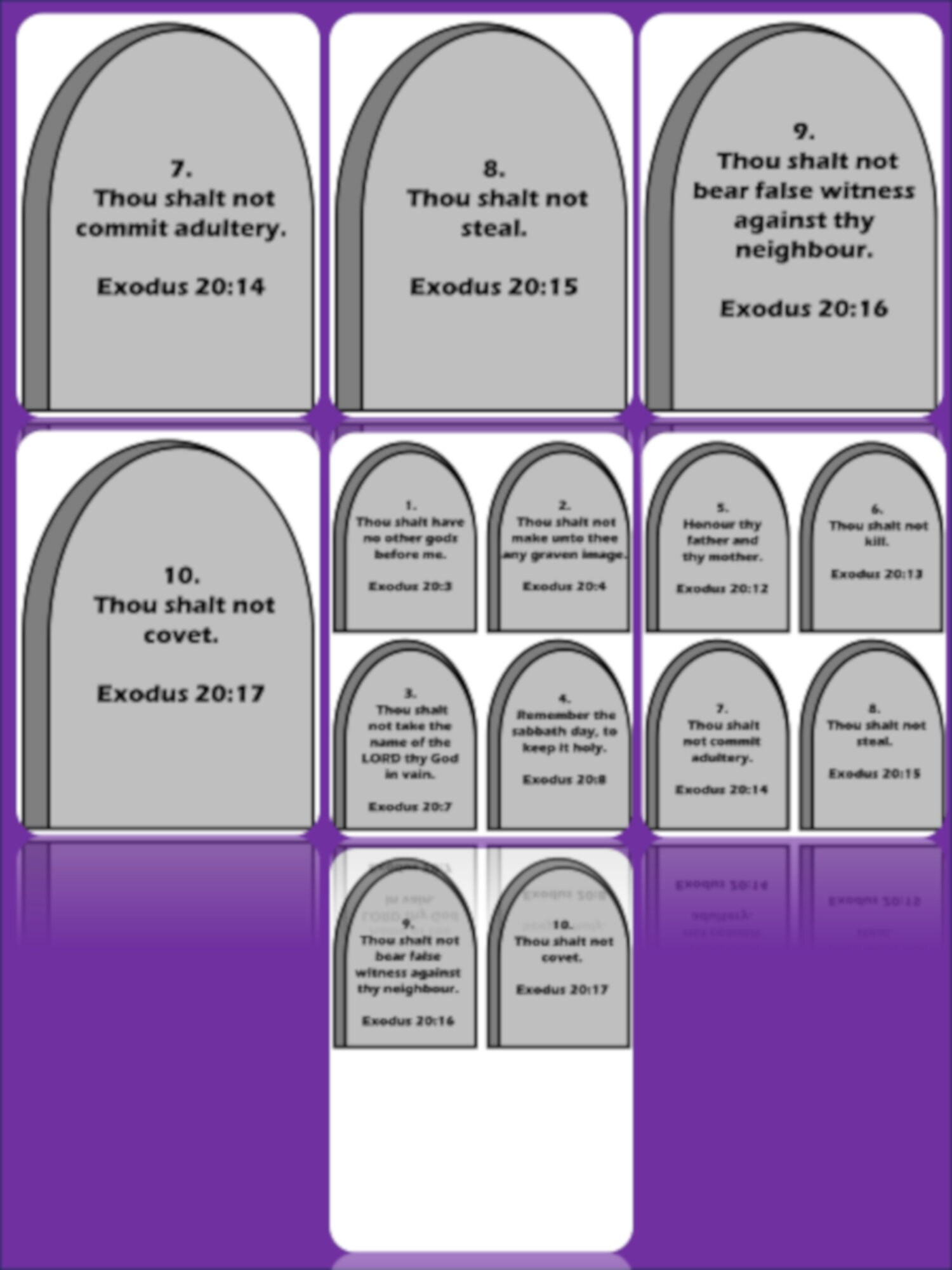 The Ten Commandments GIANT Poster Pack - Etsy