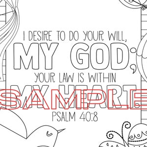 Colorful Psalms Devotional Coloring Book for Adults and Youth: Mindful ...