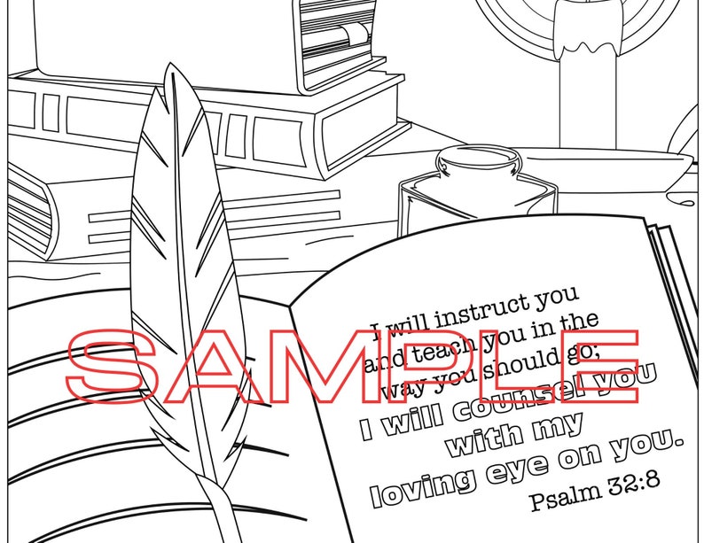 Colorful Psalms Devotional Coloring Book for Adults and Youth: Mindful ...