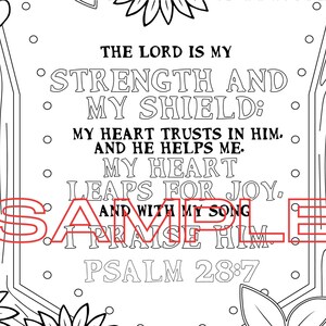 Colorful Psalms Devotional Coloring Book for Adults and Youth: Mindful ...