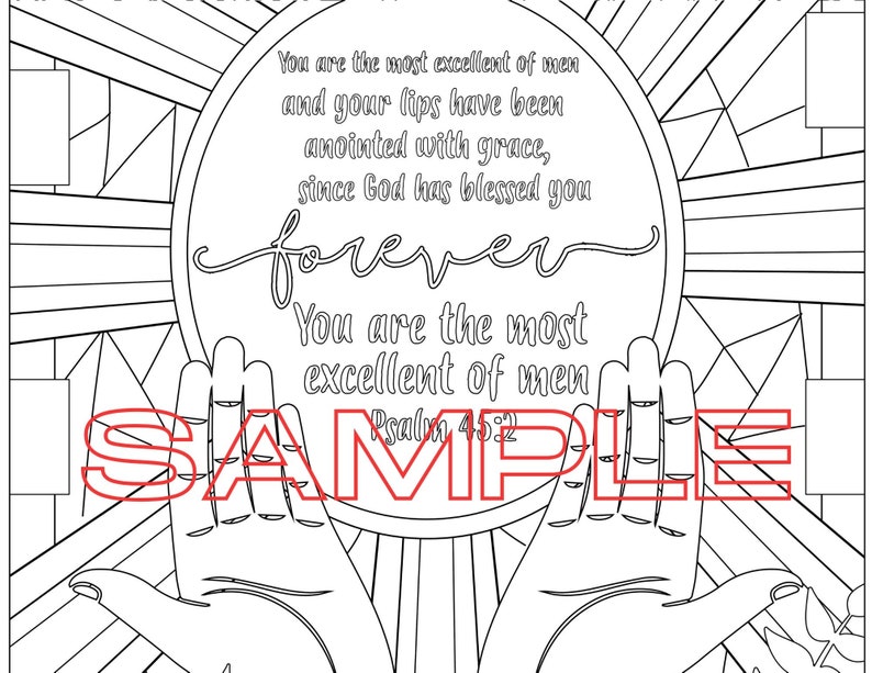 Colorful Psalms Devotional Coloring Book for Adults and Youth: Mindful ...