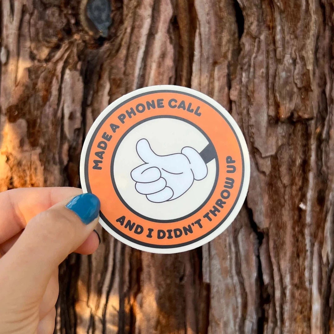 Made a Phone Call and I Didn't Throw up Sticker | Cute Waterproof Vinyl ...