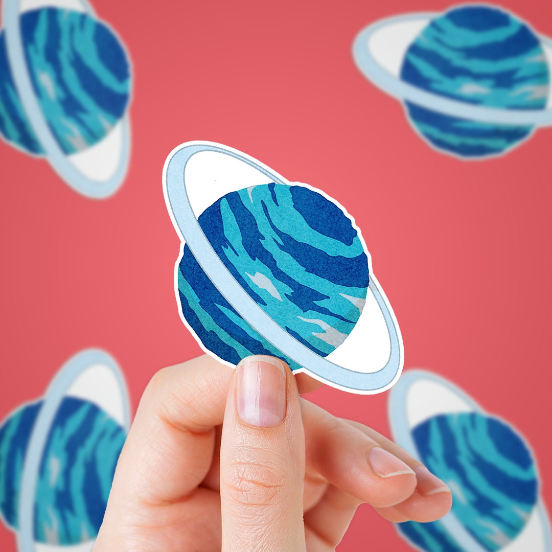 Uranus Sticker | Cute Waterproof Vinyl Decal for Laptops, Water Bottles ...